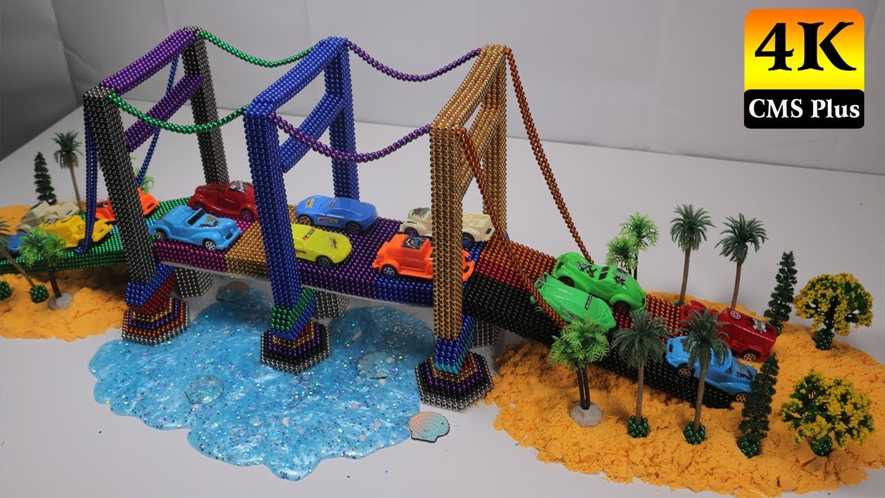 DIY - How To Build Golden Gate Bridge From 40.000 Pcs Magnetic Balls ...