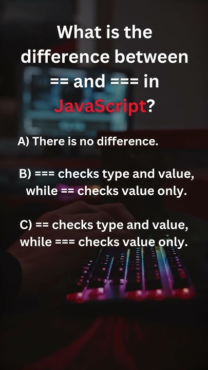What is the difference between == and === in JavaScript? #shorts - YouTube