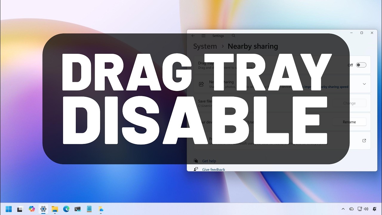 Windows 11: Disable Drag Tray at the Top of the Screen - YouTube
