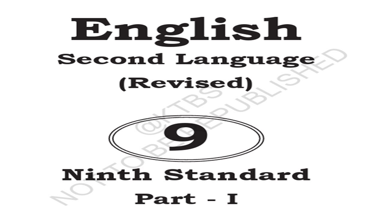 9th standard second language english part -1 textbook pdf KTBS - YouTube