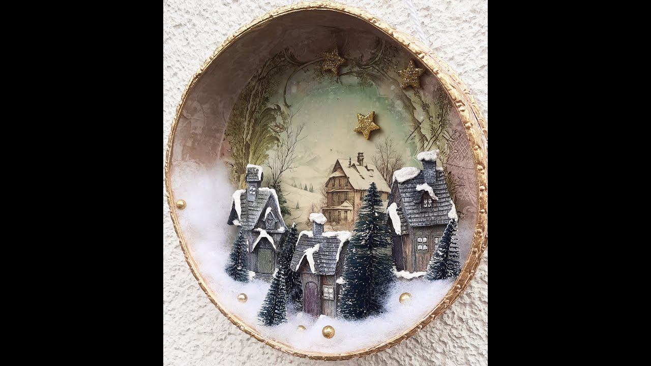 Anleitung runde, weihnachtliche Shadowboxen - Instructions for round ...