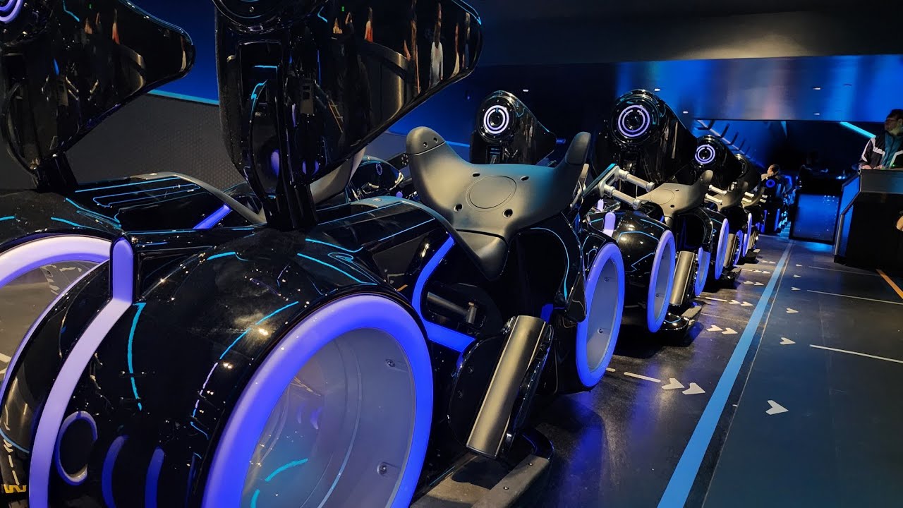 Riding Tron Lightcycle Run - YouTube