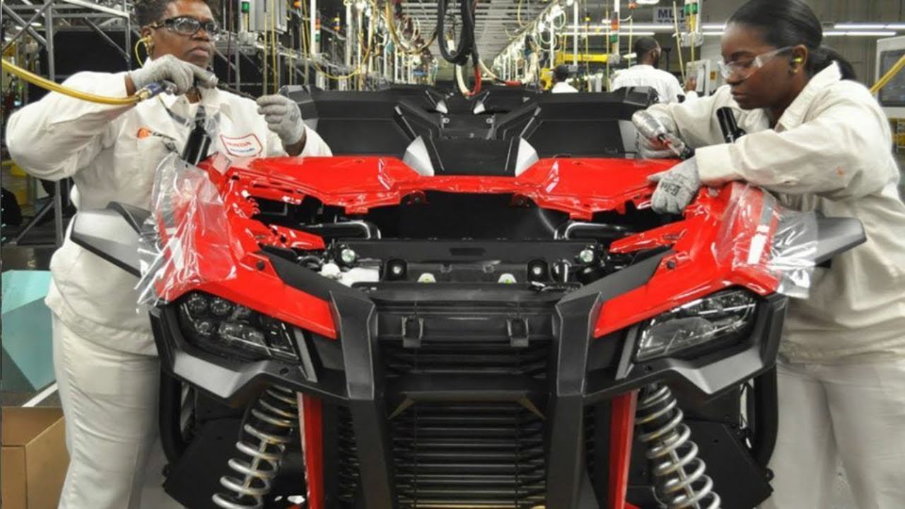 Honda ATV production line||Engineering machines - YouTube