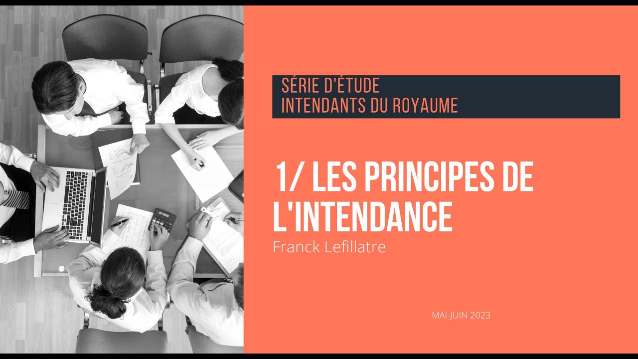 Comprendre les principes de l'intendance // Franck Lefillatre (Série ...
