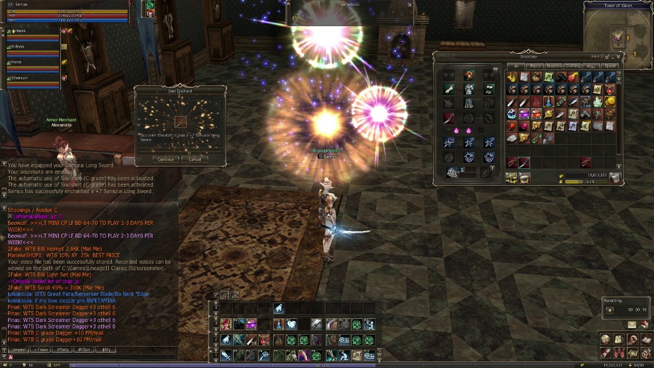 L2 Classic EU Skelth Enchanting (7 top C weapons) (Tell the rambler ...
