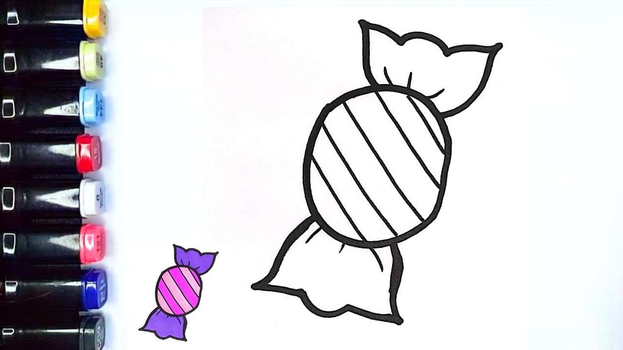 How to Draw a Cute Candy | SUPER EASY DRAWING - YouTube