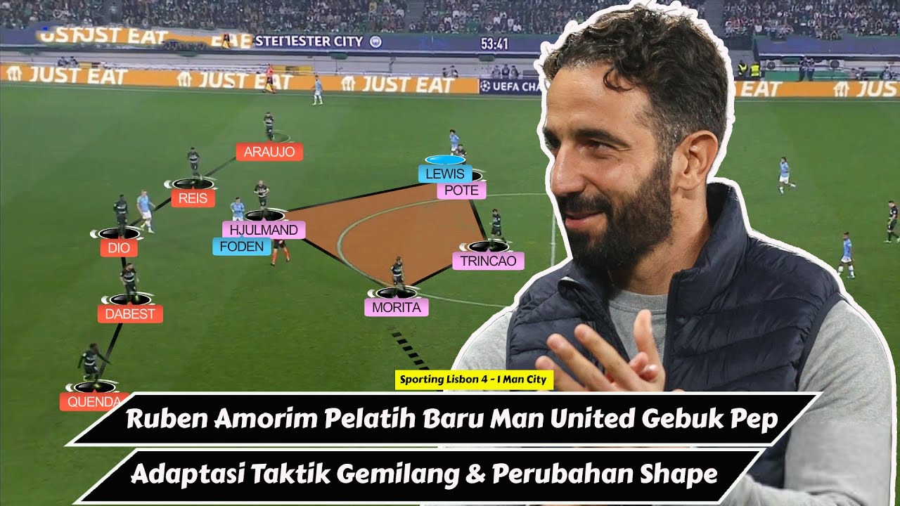 Taktik Ruben Amorim Pelatih Baru Manchester United Gemilang | Sporting ...
