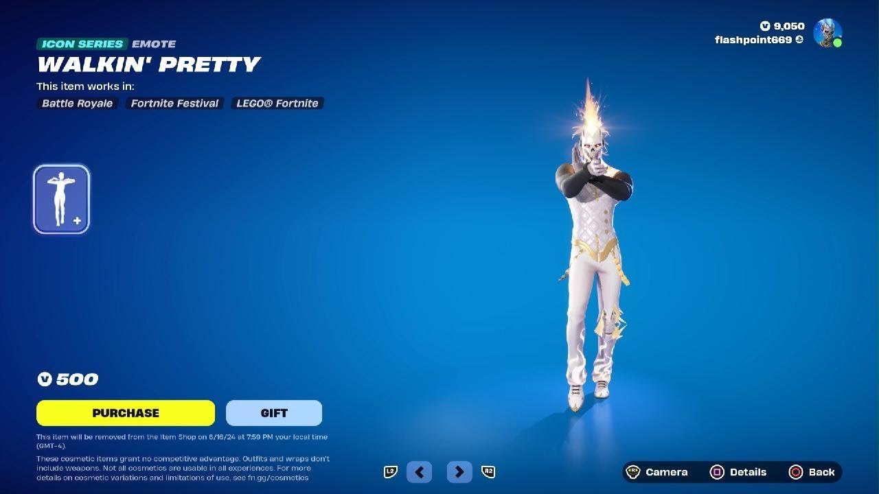 Fortnite Walkin Pretty Emote Showcase - YouTube
