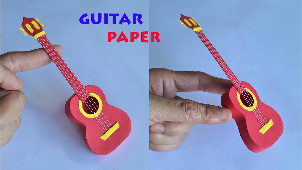How To Make Paper Guitar Mini | Guitar Paper Craft Easy - YouTube
