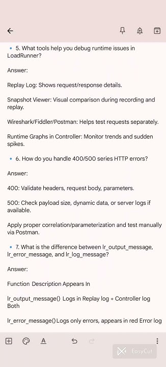 Here are 7 key Error Handling & Debugging Interview Questions and Answers for LoadRunner# ...