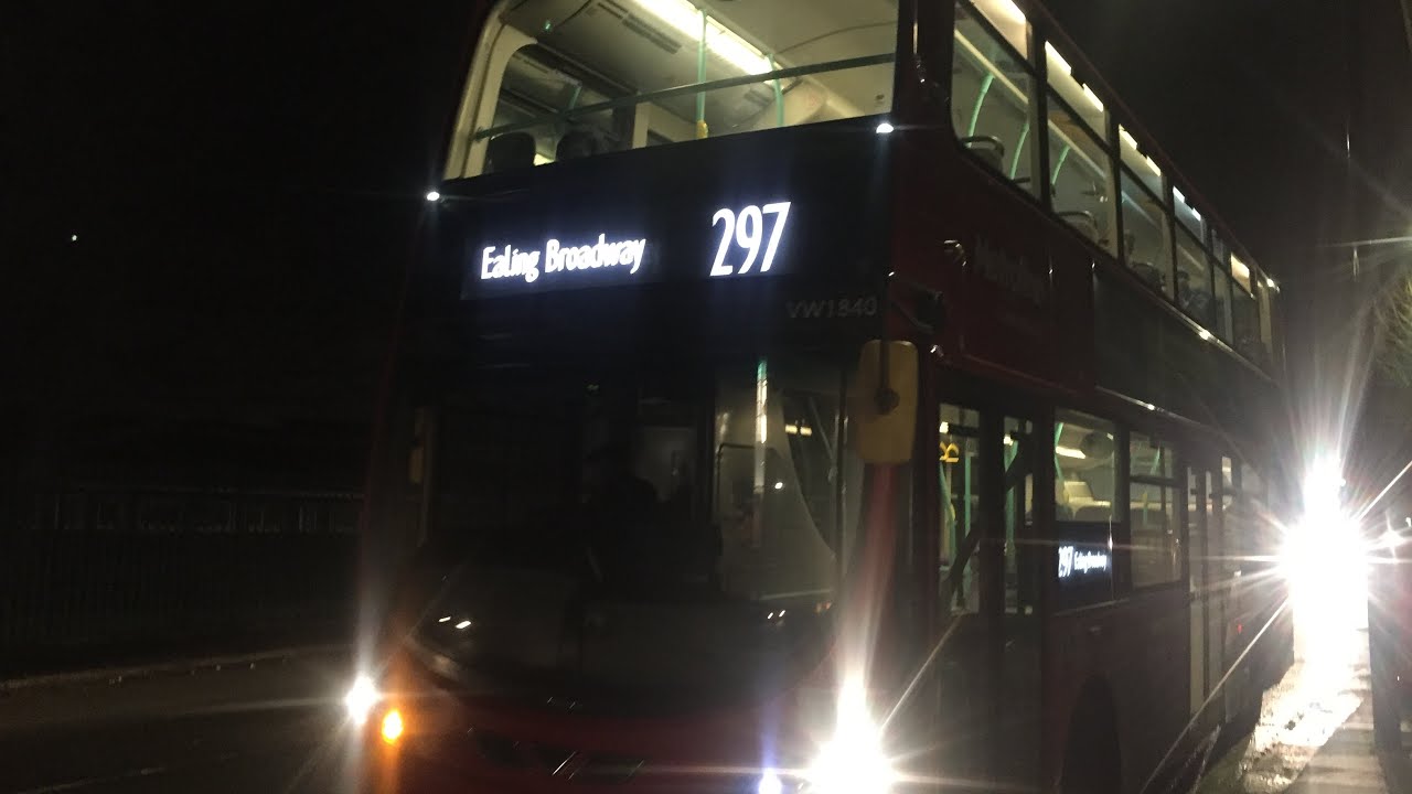 (Faulty Ibus Screen) 297 to Willesden, Bus Garage VW1820 (BV10WVX ...