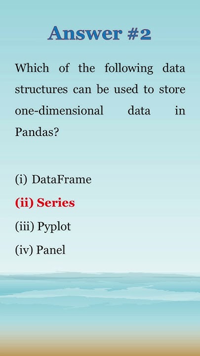 Python Pandas MCQ | CBSE Class 12 IP Important Questions | Informatics ...