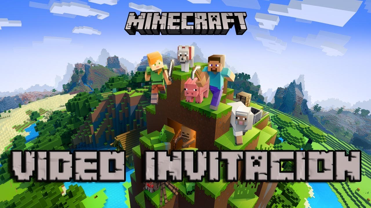 MINECRAFT VIDEO INVITACIÓN 💻📲 TARJETA DE INVITACIÓN - YouTube