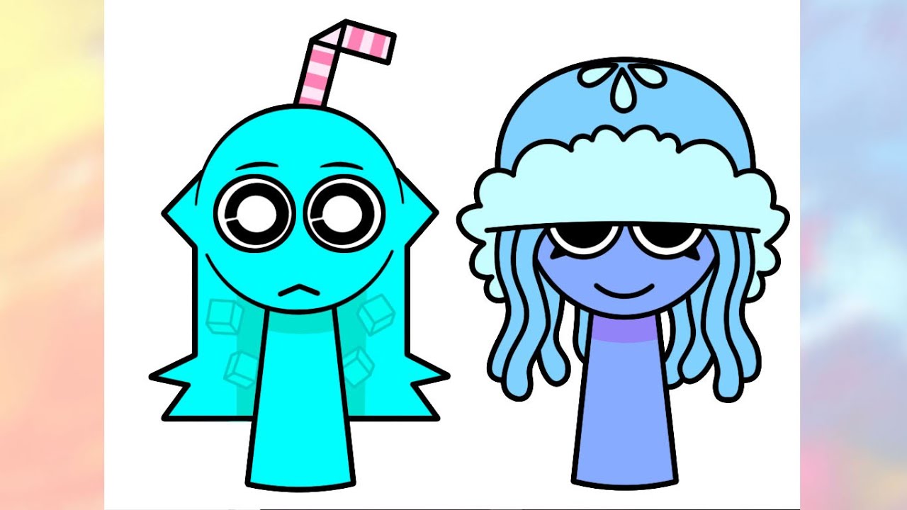 How to Draw Incredibox Sprunki / Drawing and Coloring Sprunki / Aqua ...