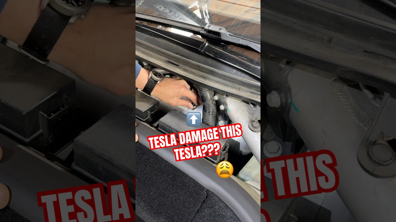 Did the dealership damage this Tesla??? #tesla #repair #automobile ...