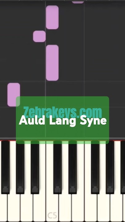 Auld Lang Syne easy music tutorial #zebrakeysfreetutorial - YouTube