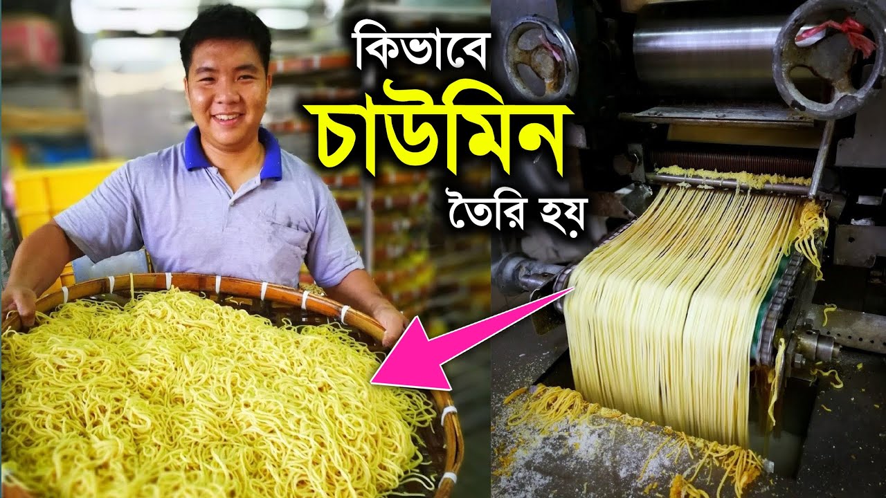 কিভাবে চাউমিন তৈরি হয় | Chowmein making | Chowmein making Machine ...