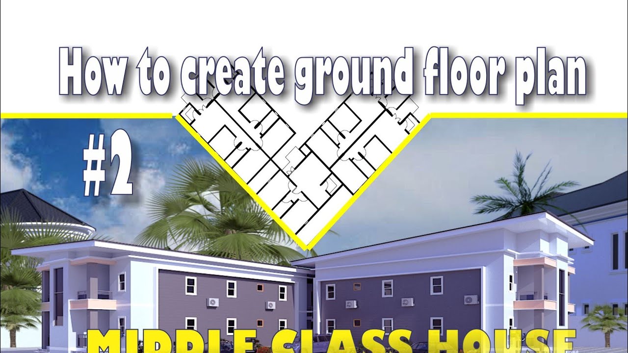 #2 How to create ground floor plan in Revit | 2 Bedrooms Middle Class ...