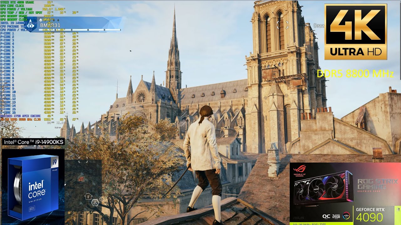 Assassin's Creed Unity Max Settings 4K Gameplay / STRIX RTX 4090 / I9 ...
