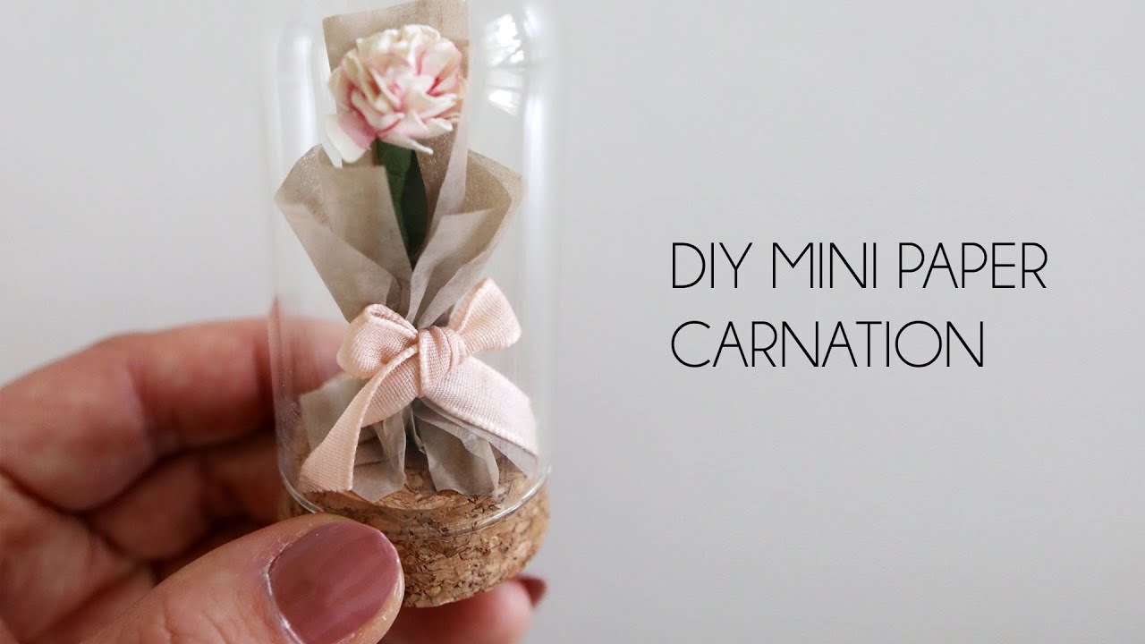 DIY Mini Paper Carnation (How to make paper flowers) - YouTube