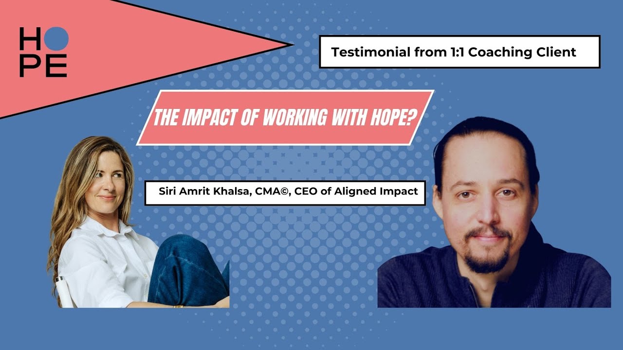 The impact of working with Hope as a personal coach and mentor with ...