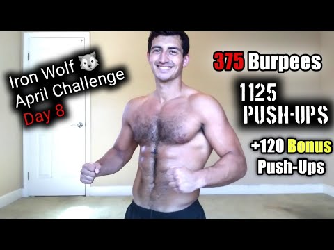 Iron Wolf April Challenge, Day 8 (Advanced) | 375 Burpees, 1,125 Push ...
