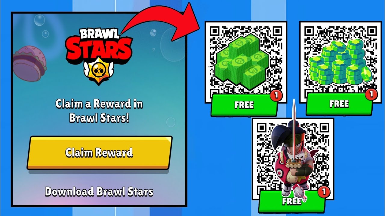 FREE! KENJI,GEMS & KRUSTY KASH QR CODE🎁 100% WORKING🥳 BRAWL STARTS QR ...