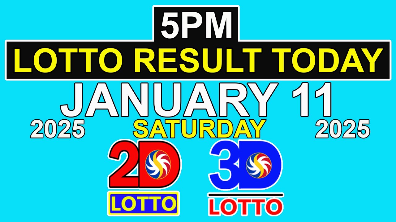 5pm Lotto Result Today January 11 2025 | PCSO 2D 3D Lotto - YouTube