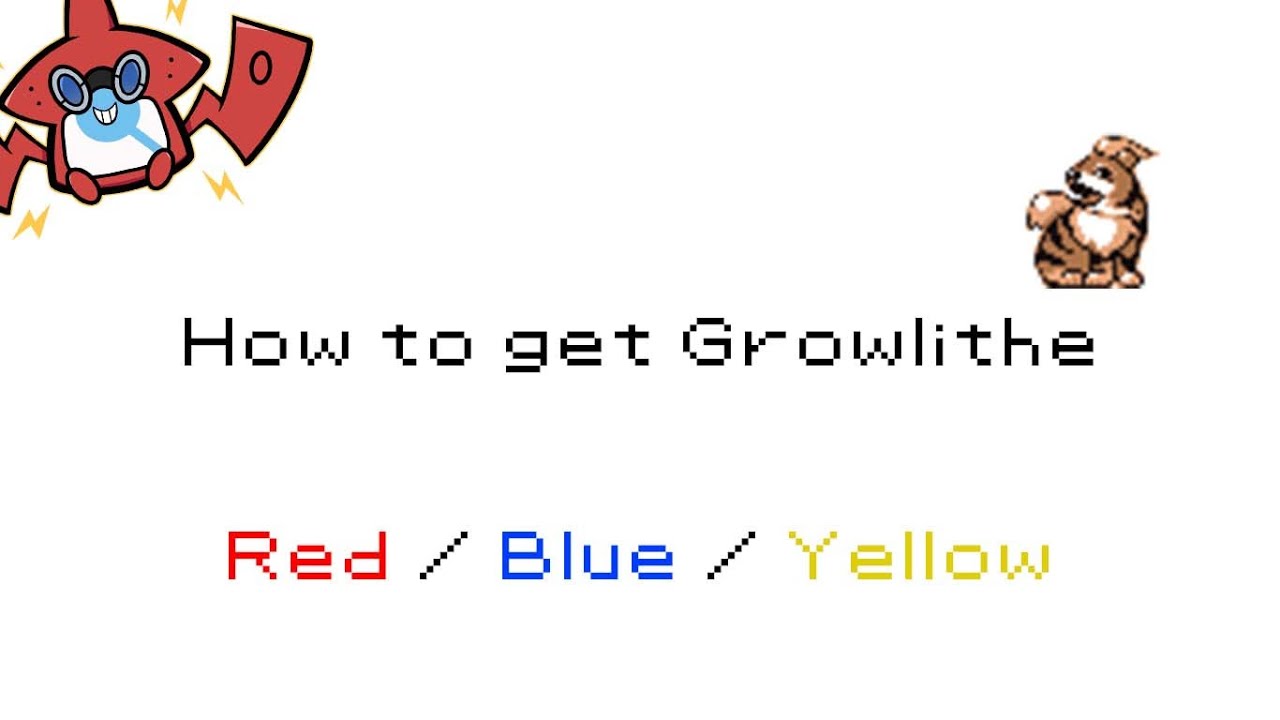 How to get Growlithe in Pokemon Red/Blue/Yellow [#058] - YouTube