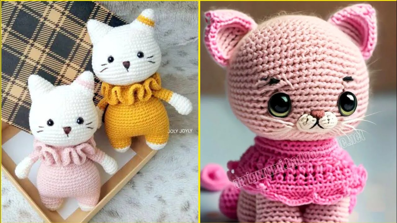 Easy Crochet cat pattren - YouTube