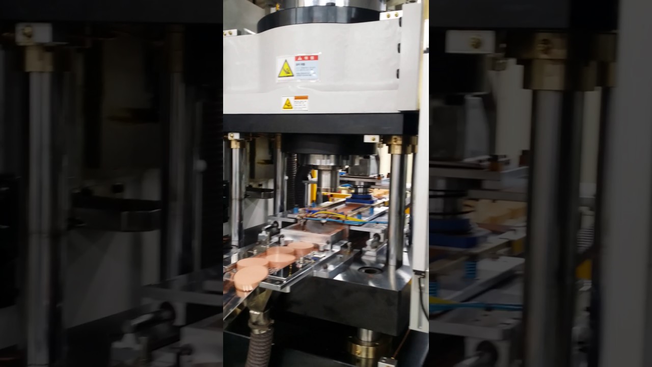 [SHINBOTECH] PCHM-Hydraulic powder molding machine - YouTube