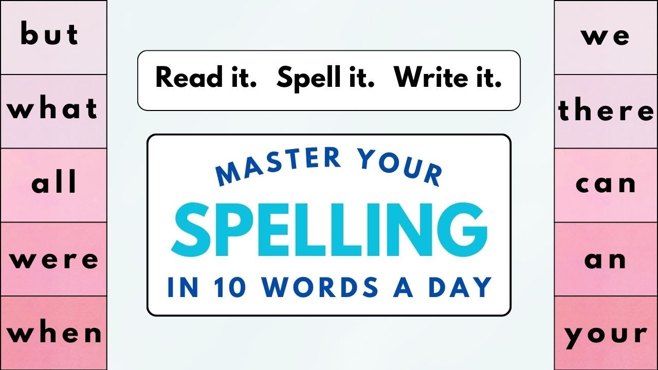 High Frequency Spelling Practice: but, what, all, were, when, we, there ...