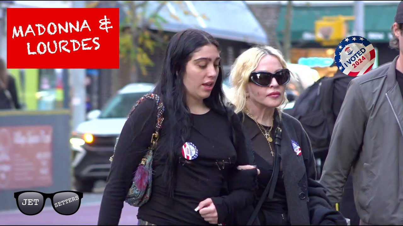 Madonna and Lourdes go voting together #madonna - YouTube