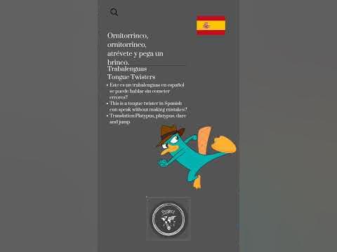 🇪🇸 Tongue twister in Spanish/Trabalenguas en Español-Ornitorrinco ...