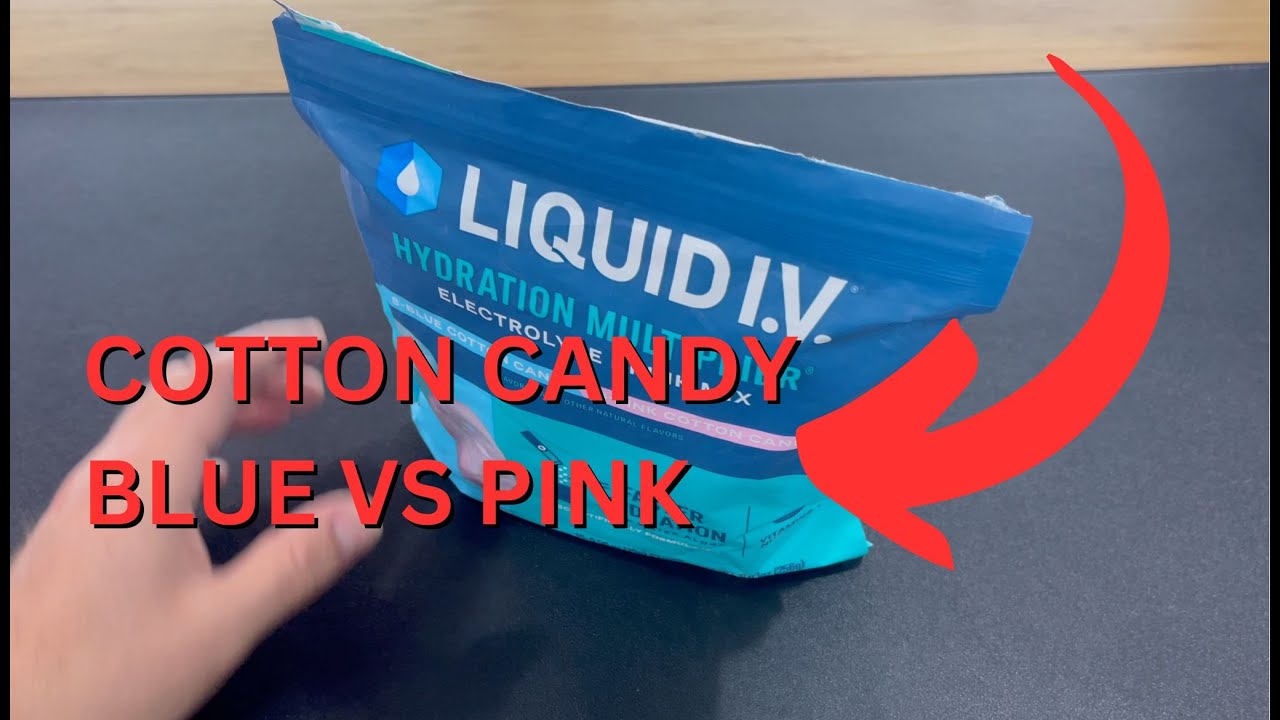Review of Liquid IV Cotton Candy Blue VS Pink Flavor’s - YouTube