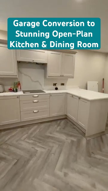 Garage Conversion to Stunning Open-Plan Kitchen & Dining Room | Full ...