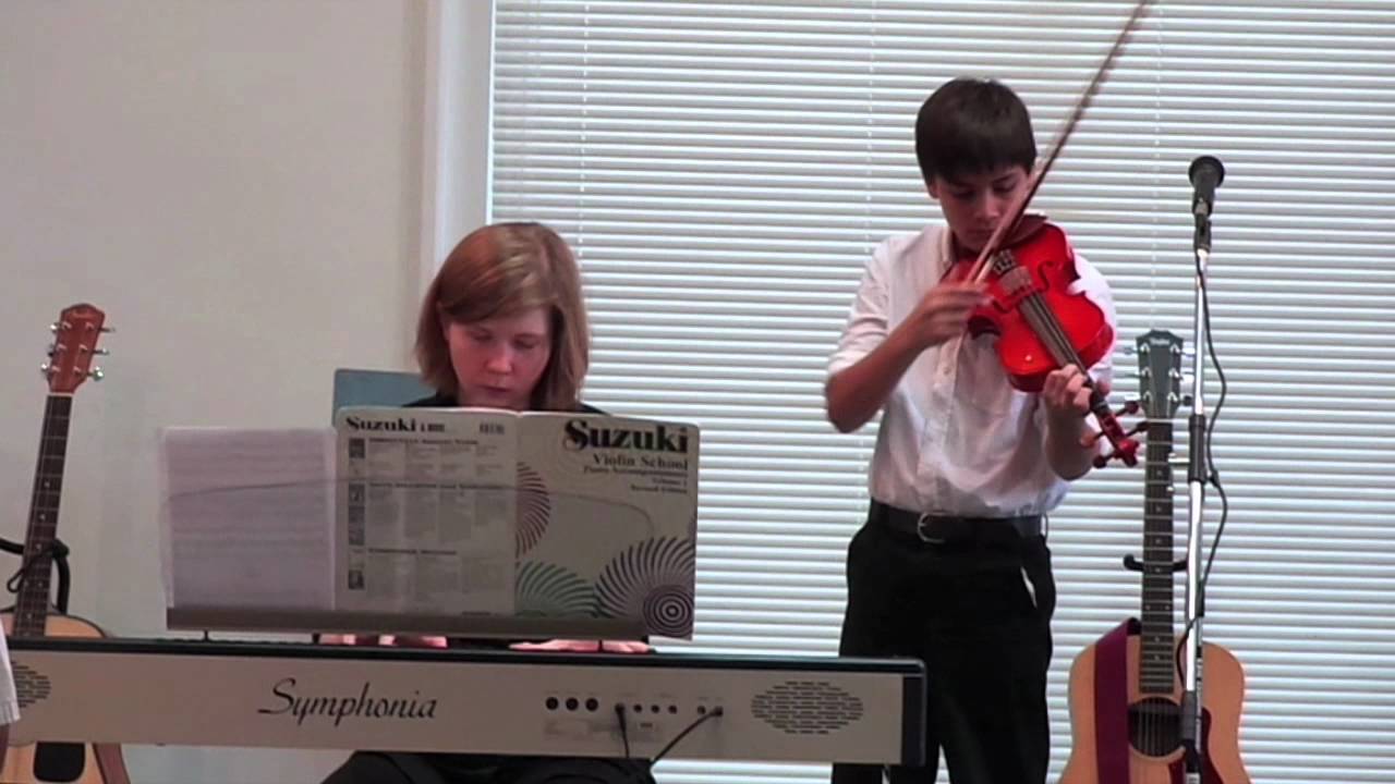 Caleb Hester and Irene Test - Minuet II by J.S. Bach - YouTube