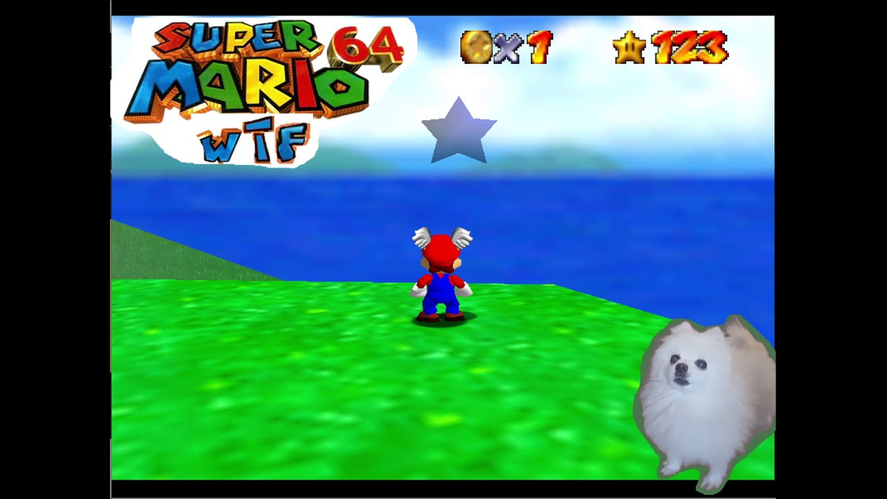 Super Mario 64 Wtf Super Dog 64 A star Appear - YouTube
