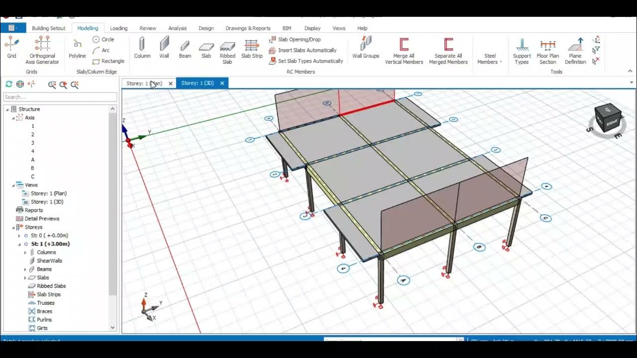 How to use Protastructure for Structural design Part 2 (Cantilever Slabs, Beam wall Loads and ...