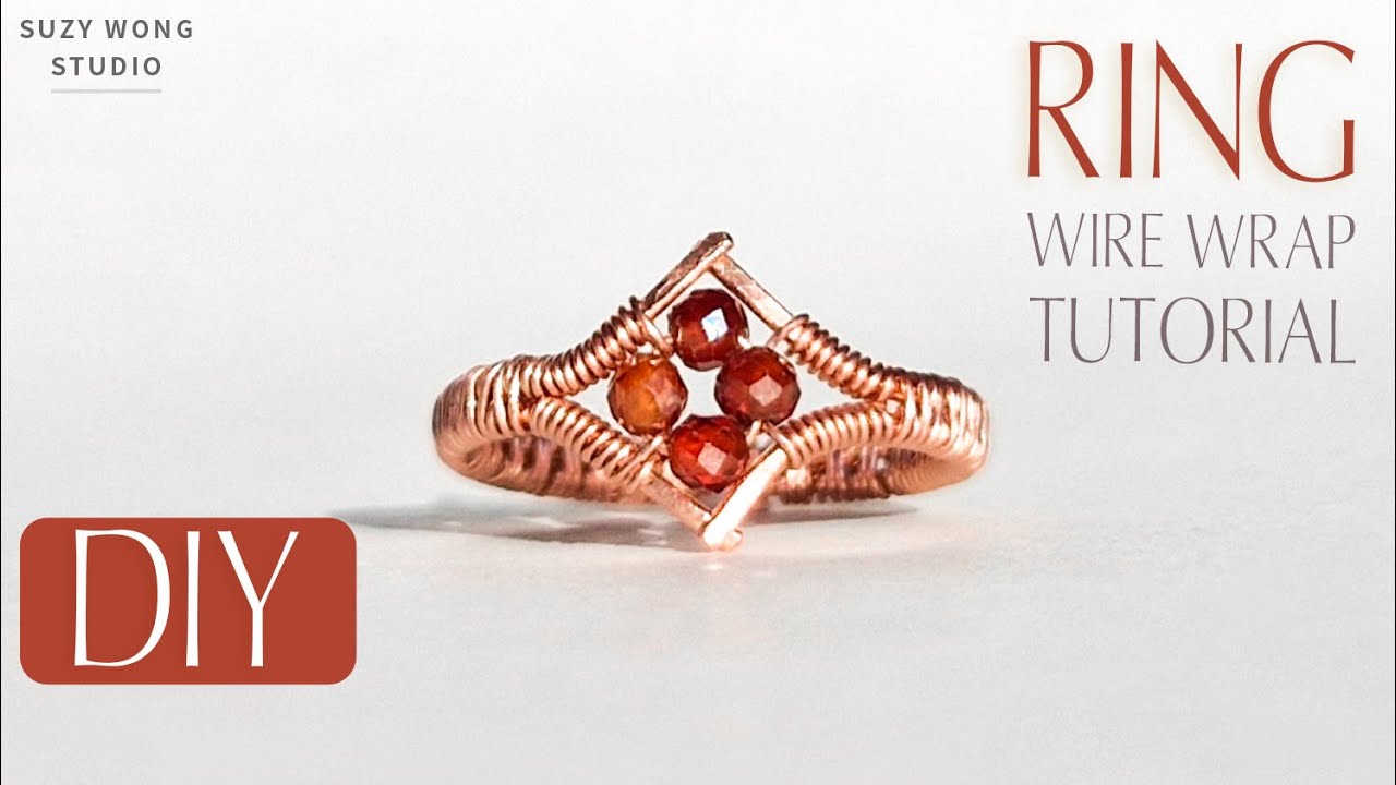 Beads Wire Wrap Ring Tutorial| Easy Ring| DIY Ring| DIY Jewelry| How to ...