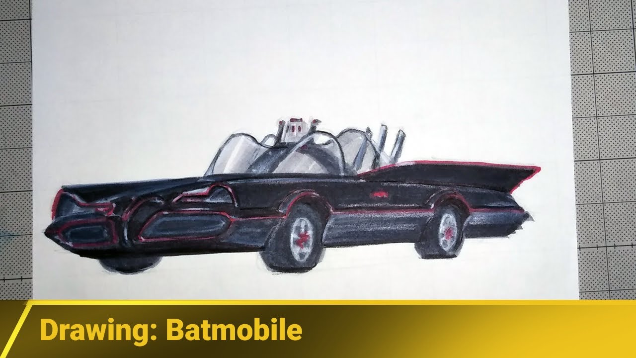 Drawing: Batman (TV series) | Batmobile Front perspective view - YouTube