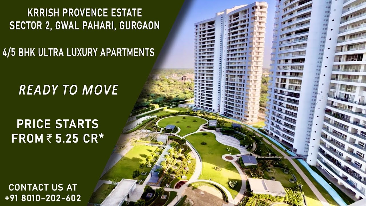 Krrish Provence Estate Gwal Pahari Gurgaon | Ready To Move 4BHK | Call : 8010-202-602 - YouTube