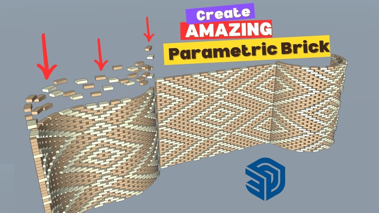 Create AMAZING Parametric Brick Walls in 3D Modeling - YouTube