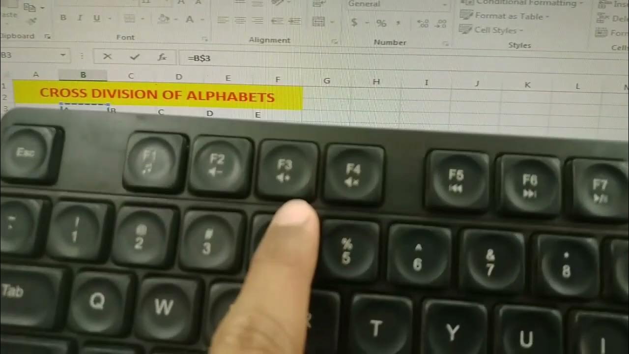 Cross Division of Alphabets in MS EXCEL 2013 - Advance Excel - YouTube