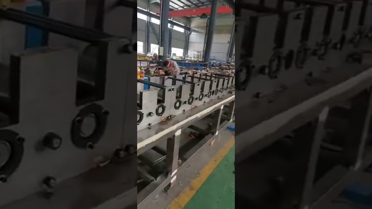 Fire damper roll forming machine - YouTube