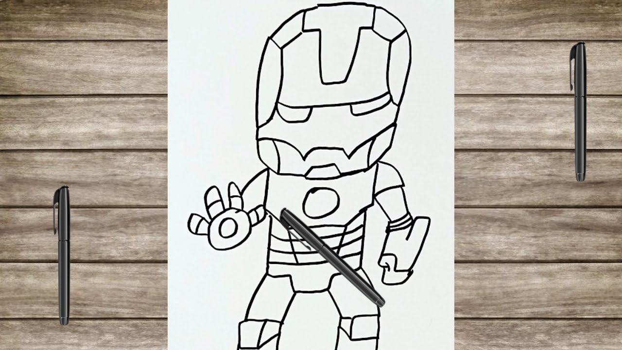 how to draw iron man | iron man art for kids | how to draw #howtodraw # ...