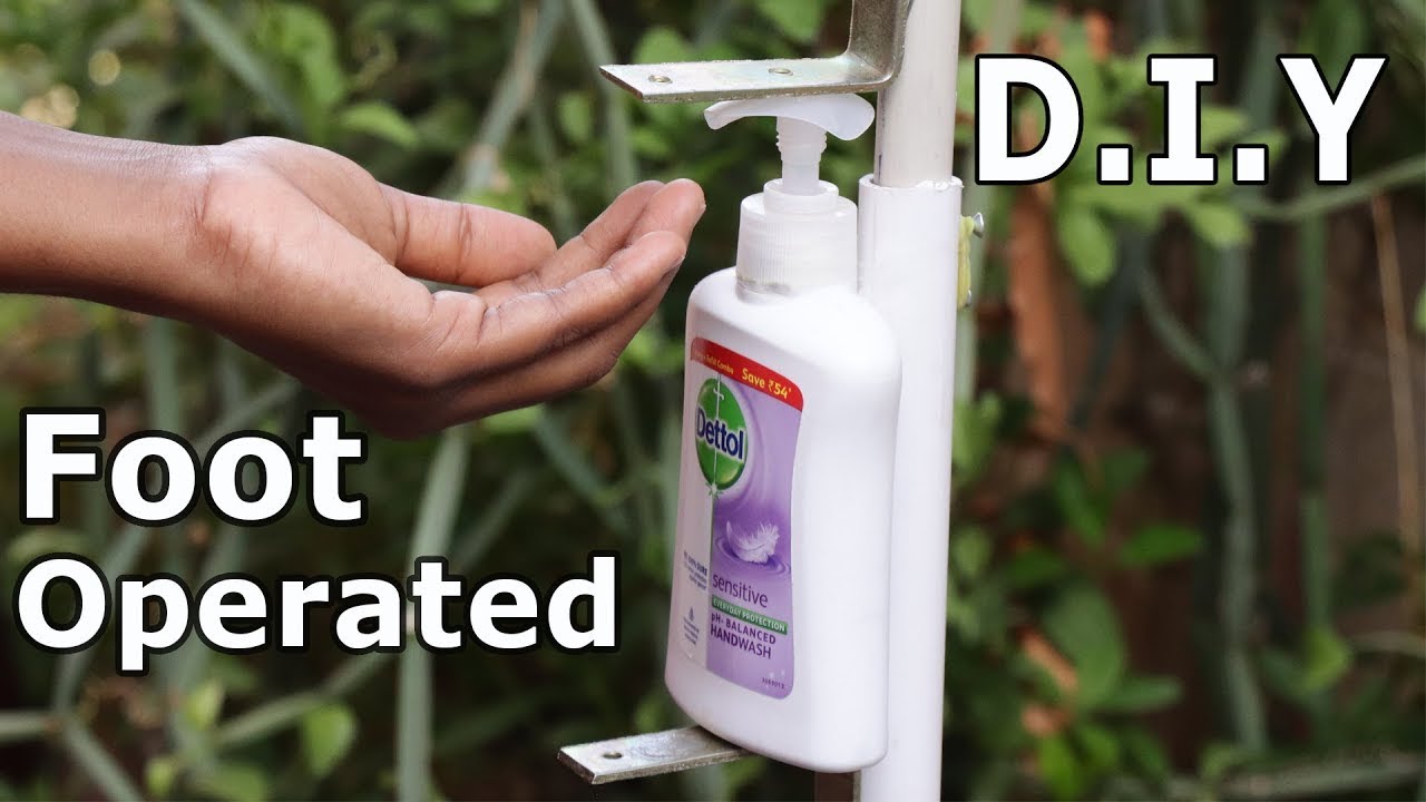 Diy hands free sanitizer dispenser | DIY Foot operated Hand Sanitizer ...