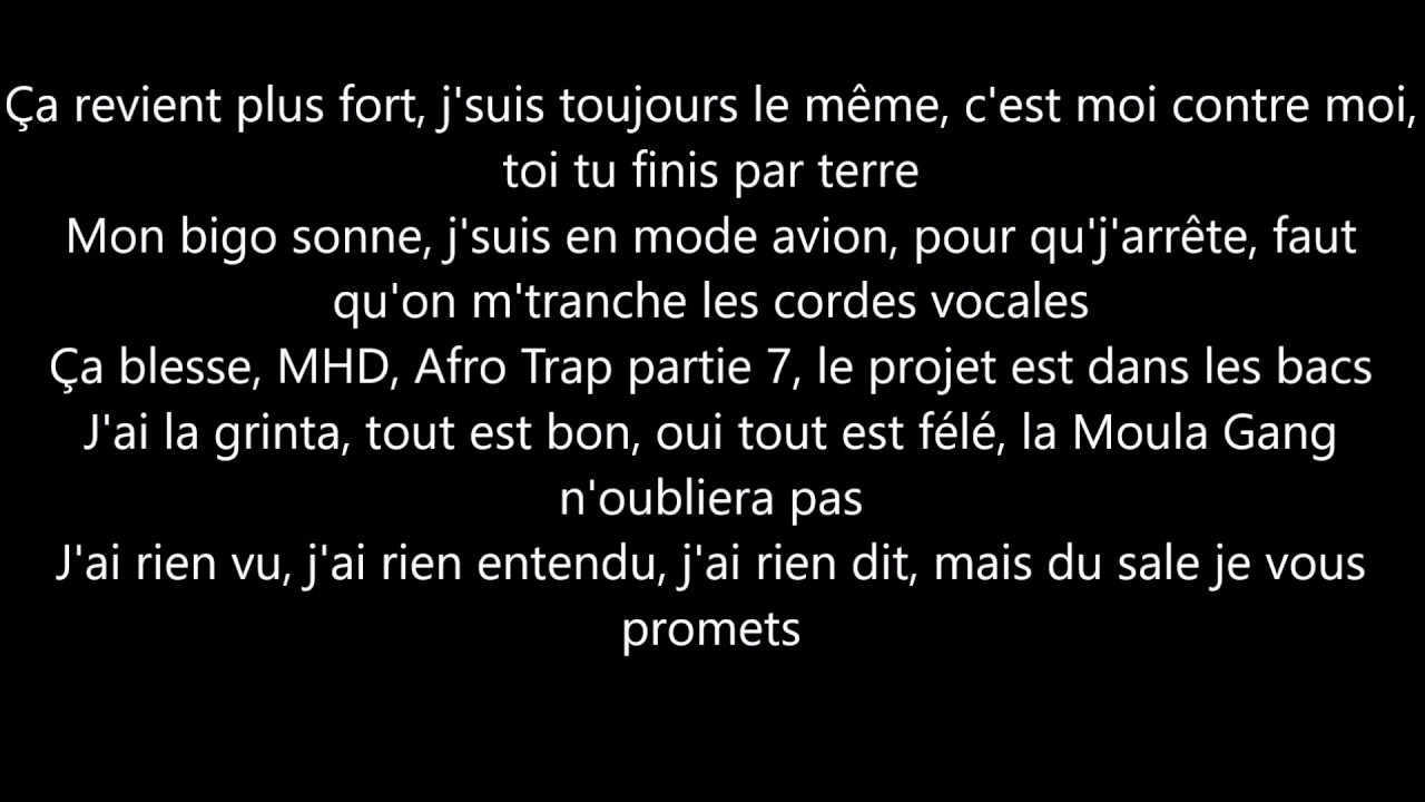 MHD - Afro Trap part7 (la puissance) parole/lyrics - YouTube