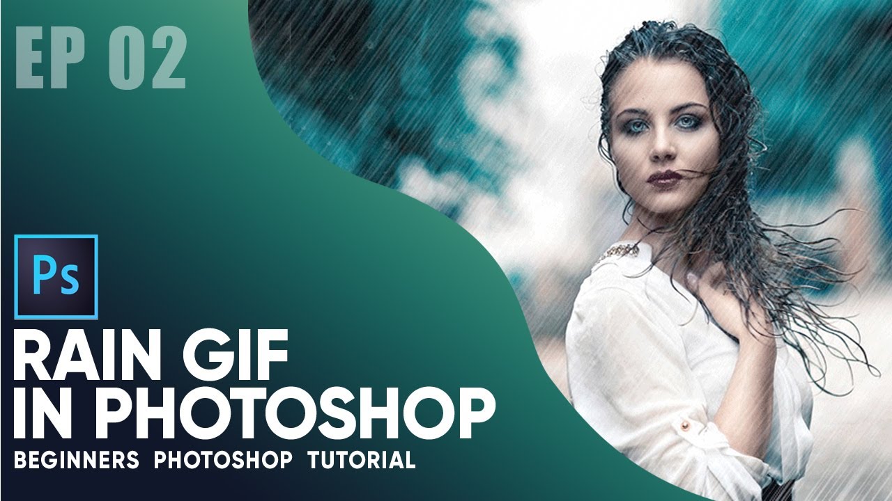 How to make a rain GIF with still image in photoshop. - YouTube