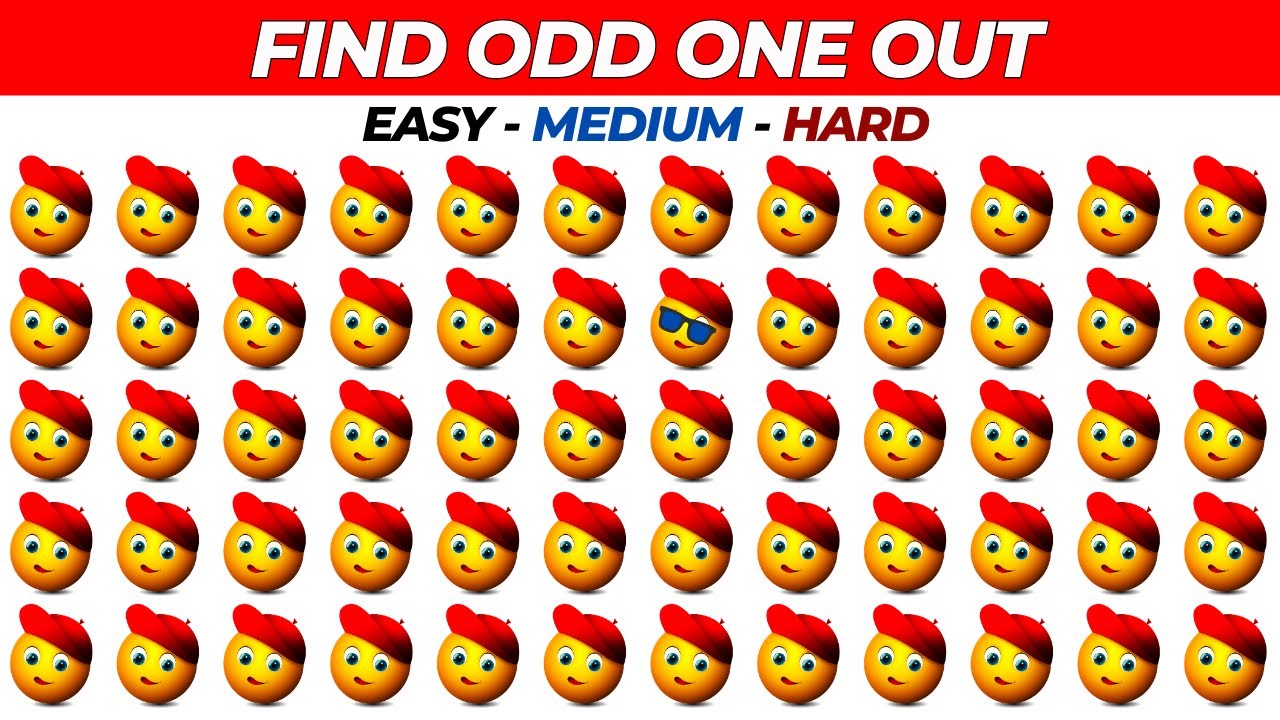 Find The Odd One Out #1st| Emoji Puzzle Quiz |Spot The Odd One Out ...
